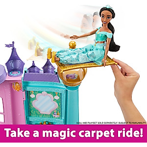 Mattel Disney Princess Toys, Ultimate Castle Doll House with Lights & Sounds, 3 Levels, 25+ Furniture Play Pieces & Accessories, 4 ft Tall