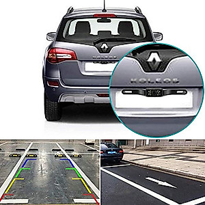 Vehicle License Plate Backup Camera - Car Rear View Camera,GOODBONG Automotive Backing Camera 120° View Angle Waterproof 9 LED Night Vision Reversing Camera for Trucks/SUV/RV/Pickup/Vans