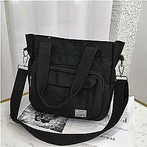 KARRESLY Women's Casual Hobo Shoulder Bag Large Capacity Nylon Daily Messenger Bag Work Shopper Handbag Purse(Black)