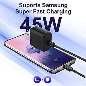 45W Samsung Charger Type C Super Fast Charging USB C Charger for Samsung Galaxy S23 Ultra/S23/S23+/S22/S22 Ultra/S22+/Note 10/Note 20/S20/S21/S10, Galaxy Tab S7/S8, PPS Charger