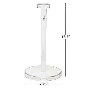 Acrylic Paper Towel Holder, Modern Kitchen Decor Paper Towel Dispenser 13.5" Tall Standing Countertop Paper Towel Holders for Kitchen Organization, Bathroom, Laundry Room, Pool House Made in USA