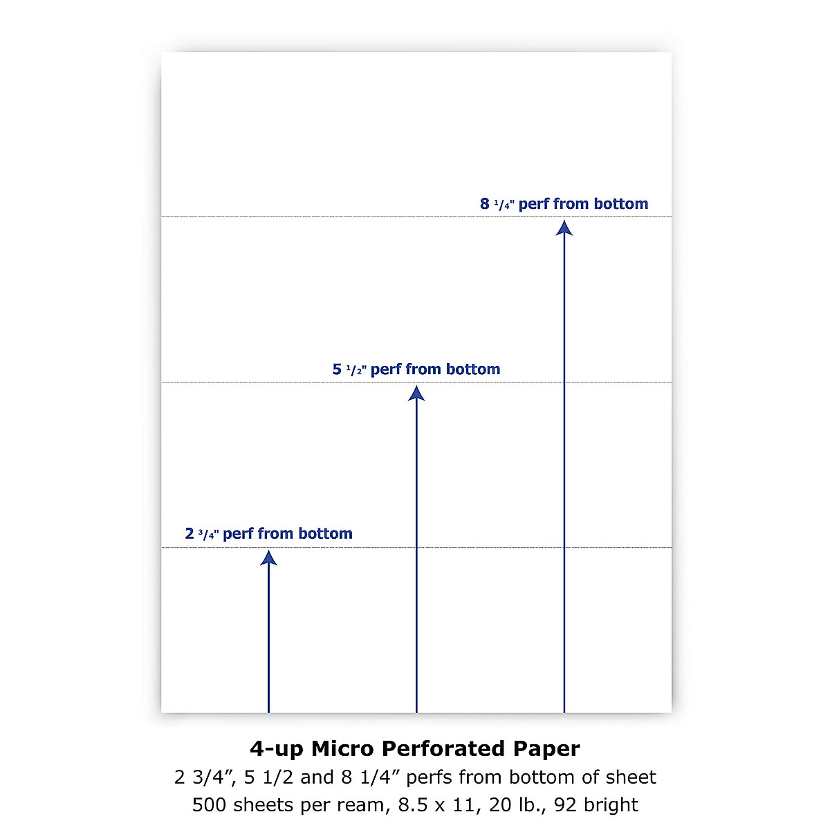 PrintWorks Professional Perforated Paper, 500 Sheets, 4 Part Perf