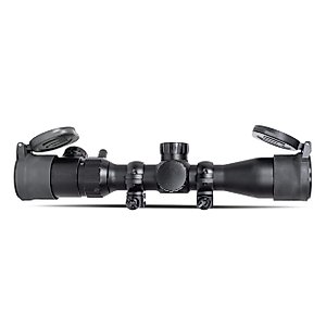 Monstrum 3-9x32 Rifle Scope with Rangefinder Reticle | Monstrum Flip Up Lens Cover Set | Bundle