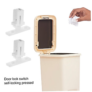 NAMOARLY 10 Sets Trash Can Buckle Push Door Catch Trash Can Latch Trash Can Lid Latch Garbage Can Pin Touch Latch Trash Can Lid Lock Trash Bin Pin Garbage Can Lock Trash Can Lock Push Latch