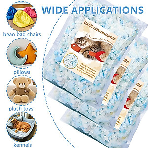 Yizzvb Shredded Foam Fill Memory Compression Packing Foam Comforter Pillow Cushions, Bean Bag, Chair Cover, Sofa, Pet Dog Bed, Plush Dolls and DIY Crafts Foam Fill (600g)