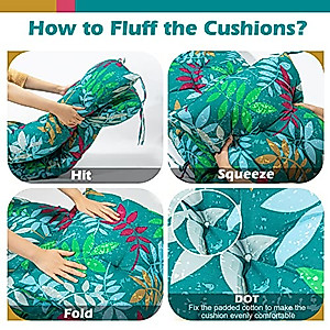 Dttra Swing Cushions with Backrest,Replacement Cushion for Bench,2-3 Seater Waterproof Thicken Washable Pad Cushion for Outdoor Indoor Furniture Swing Garden Patio Porch (Bamboo Leaf,60in×40in)