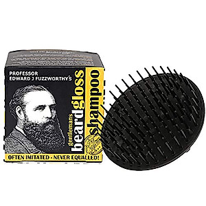 Professor Fuzzworthy Beard Shampoo Brush - 2 Pack - Turbo Charge Healthy Faster Fuller Beard Growth | Scalp Massager & Beard Massager | Extra Soft Pins for Hair & Beard Dandruff Control & Beard Growth