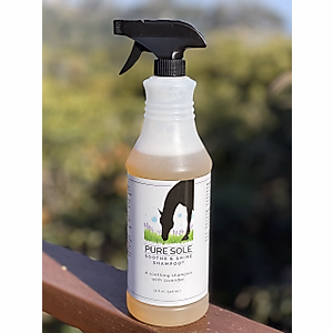Pure Sole Soothe & Shine Shampoo - A Gentle Deep Cleaning Moisturizing Horse Shampoo - Hydrates Skin and Conditions Coat. - Perfect for Mane and Tail Too - 32 oz.