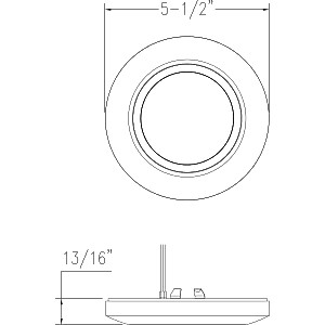Progress Lighting 5-1/2" Emblem Collection Surface Mount LED, Aluminum in White