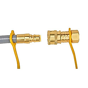 only fire 24 Feet Natural Gas Hose with 3/8" Male Flare Quick Connect/Disconnect for Most Grill, Fire Pit, Patio Heater and More