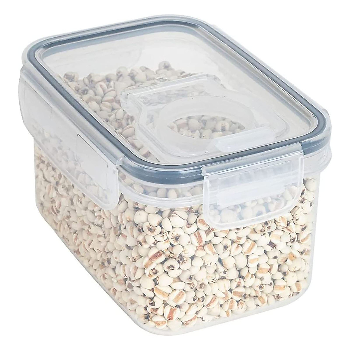 5 Kind of Size Single Plastic Clear Storage Jars Vacuum Fresh Storage Kitchen Airtight Jars with Lids Proof Crispers