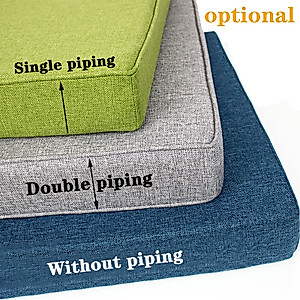 Custom Bench Thickened Foam Cushion, Indoor Outdoor Bench Personalized Cushion, Bench Seat Size Bay Window Indoor, Outdoor Furniture Non-Slip Bottom Garden Kitchen Cushions Personalized with Bottom