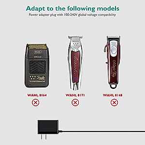 for Wahl Shaver Charger, Lnauy 2V Power Cord Compatible with Wahl 8061/8786-1001/8163 / 7367/7357 / 7353/7029 / 7060/7035 / 7339/7356 Replacement Clipper Trimmer Power Supply Adapter