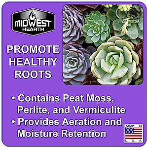 Cactus Succulent Natural Potting Soil Mix (Made in USA) (4 Dry Quarts)