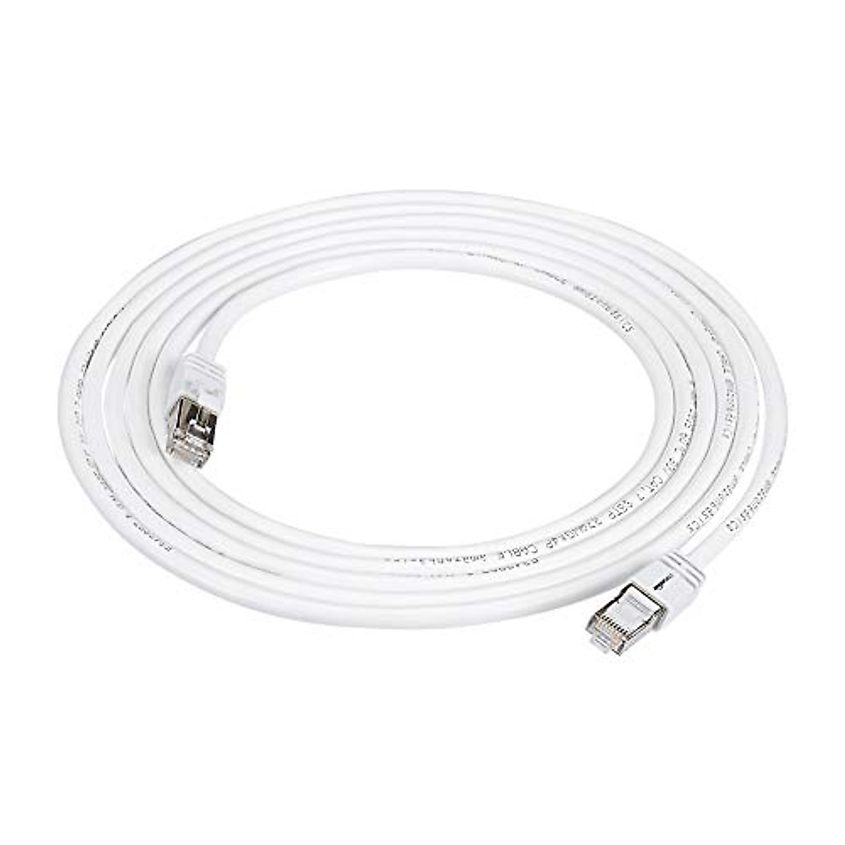 Amazon Basics RJ45 Cat 7 Ethernet Patch Cable, 10Gpbs High-Speed Cable, 600MHz, Double-Shielded, 10 Foot, White