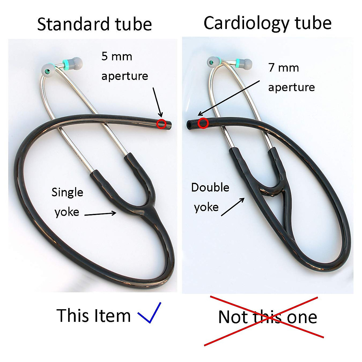 Compatible Replacement Tube by CardioTubes fits Littmann(r) Classic II SE(r) standard Stethoscopes - 5mm BURGUNDY TUBING