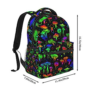 ASYG Mushroom Backpack Plant Laptop Backpack Cute Tablet Travel Picnic Bag Mushroom Backpack Bag