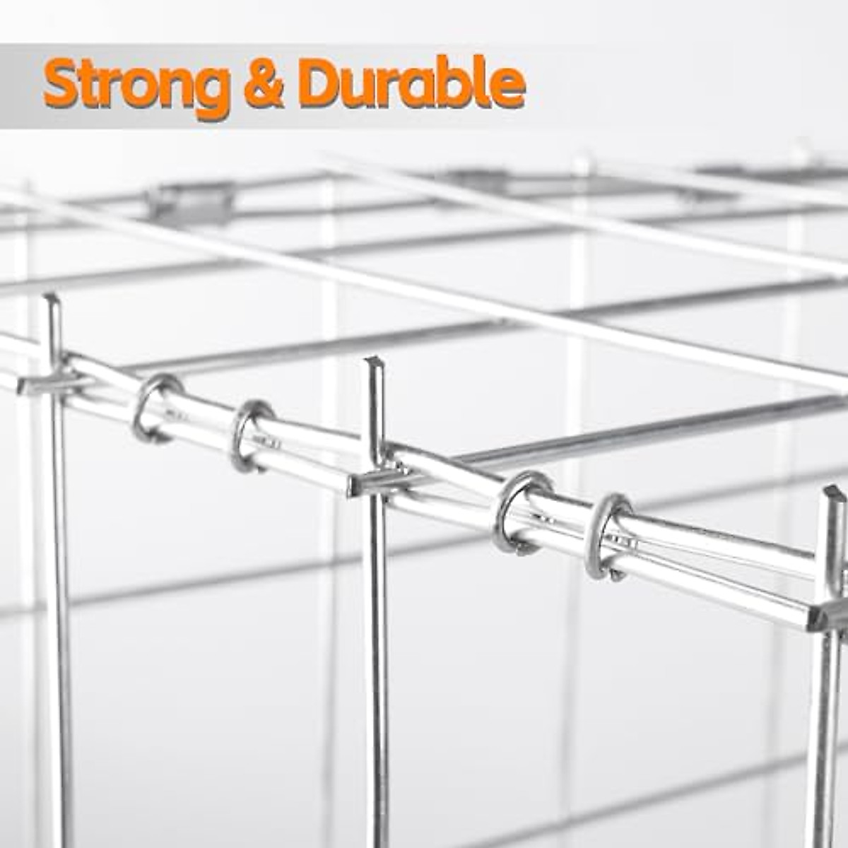 Kamsin 16 Gauge C-Type Hog Ring Staples, 1,000 PCS, Galvanized Steel, 1/2" (12.5mm) Inner Crown, 5/8" (16.9mm) Outside Crown for Pneumatic Hog Ring Gun in Cages Building or Fastening