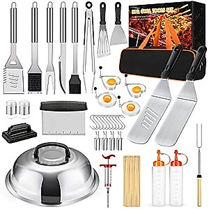136 PCS Griddle Accessories Kit for Blackstone Camp Chef BBQ,Flat Top Grill Accessories with Basting Cover,Professional Grilling Gift for Men and Women,Perfect for Camping Backyard Barbecue