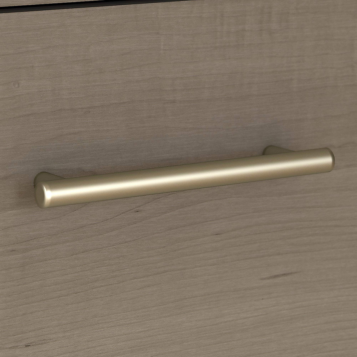 Bush Furniture Somerset 72W Office Desk with Hutch and 5 Shelf Bookcase in Ash Gray