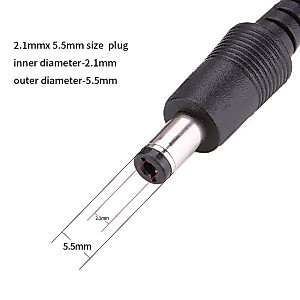 Power Extension Cord, DC 12v 10ft 2.1mm x 5.5mm 4 Pack Power Adapter Supply Camera Extension Cable for CCTV Wireless IP Security Camera, LED Strip, Monitors, DVR, Audio Camera and Router (4 Pack)