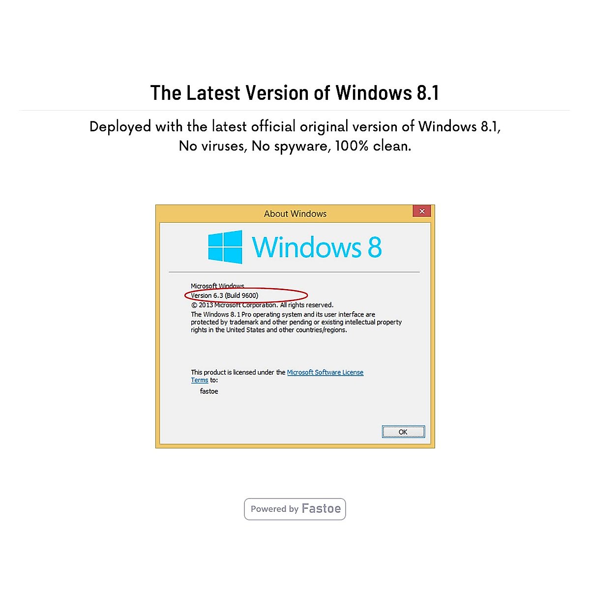 Fastoe Bootable USB Flash Drive for Windows 8.1, Bootable USB Install & Upgrade for Windows 8.1 Pro 32/64 Bit