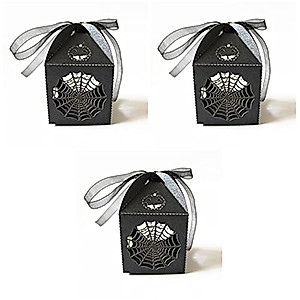 PRETYZOOM 150 pcs with Horror Halloween Bags Ribbon Bag Christmas Out Hallow- Birthday Theme & Party Portable Style Ribbons Spider Wedding and Supplies Hens Decoration Favor Web Holder