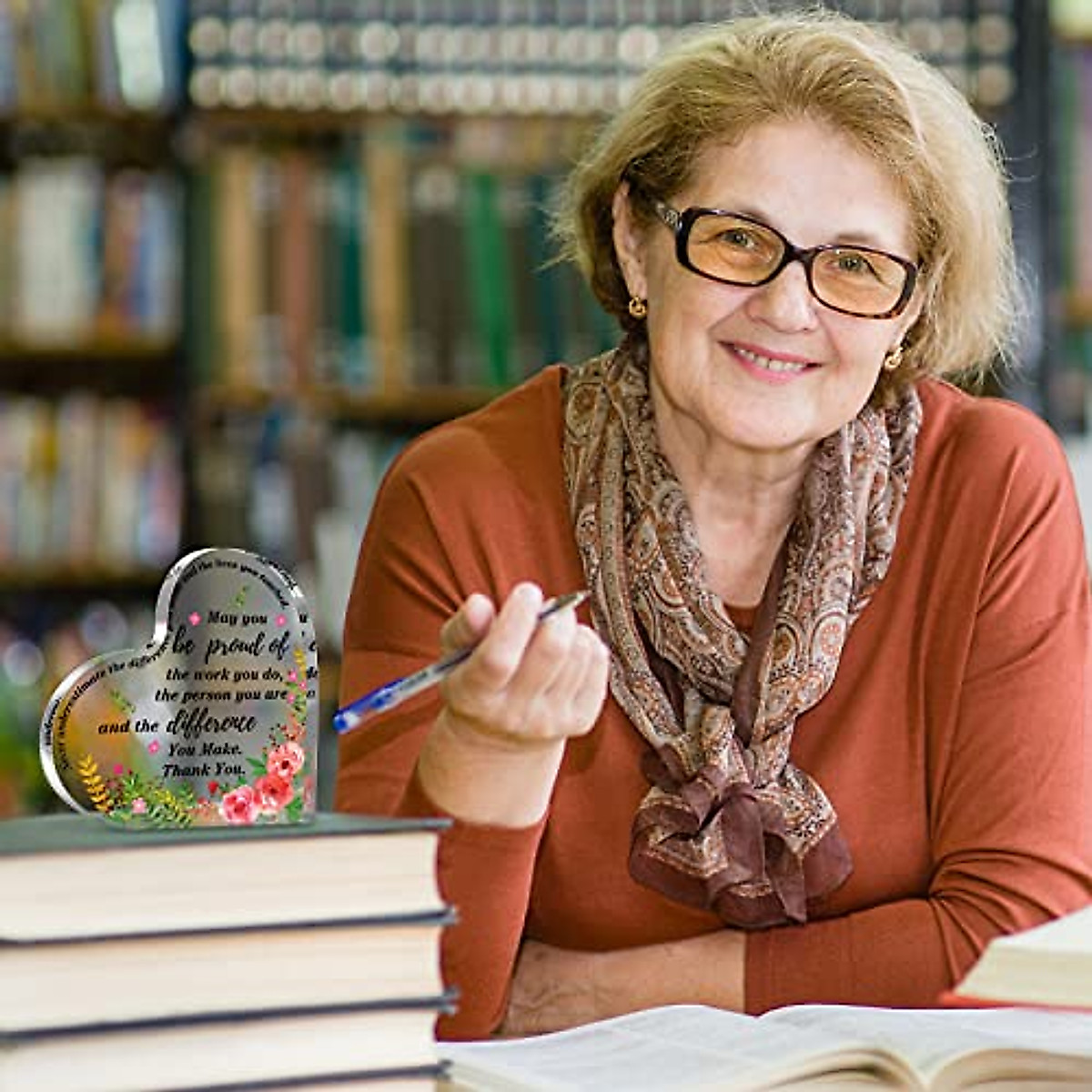 Thank You Gift for Women Inspirational Gifts Coworker Gifts Office Gift for Colleague Leaving Job Gifts Farewell Gift Appreciation Gifts for Friends Nurse Teacher Keepsake (Heart)