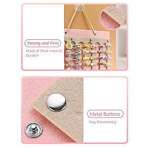 Aiqriwv 2 Pack Hair Bows Holder,Hair Clips Storage Hanger Large Capacity,Hair Bows Organizer Wall Hanging for Girl Room,Hair Accessories Organizer（White）