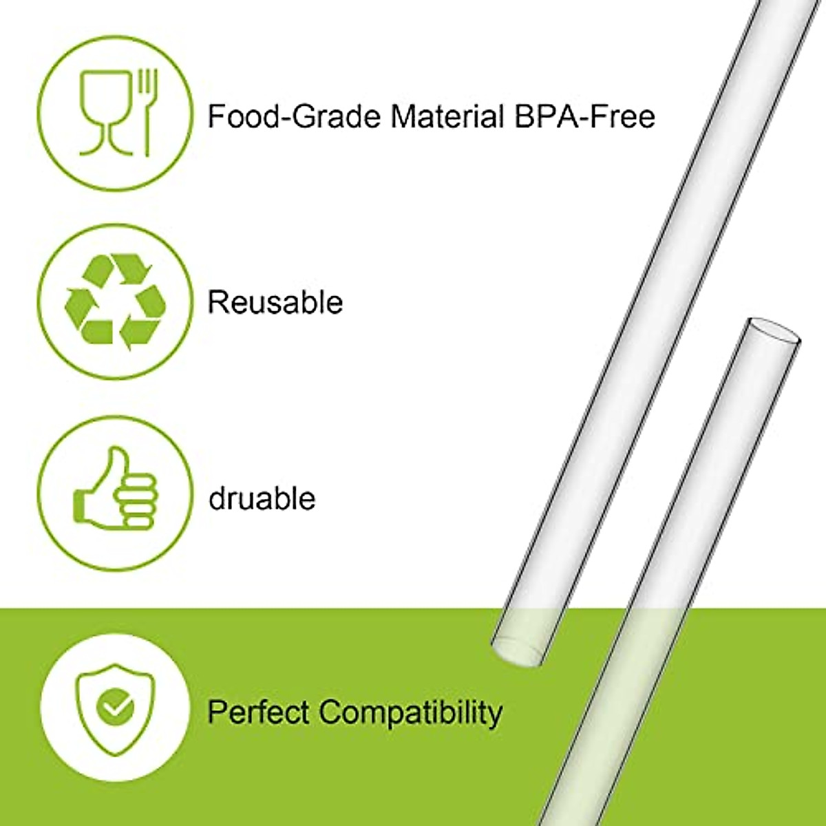 Straw Replacement 40 oz for Stanley Adventure Travel Tumbler, 6 Pack Reusable Straws Plastic Straws with Cleaning Brush Compatible with Stanley 40oz Stanley Cup