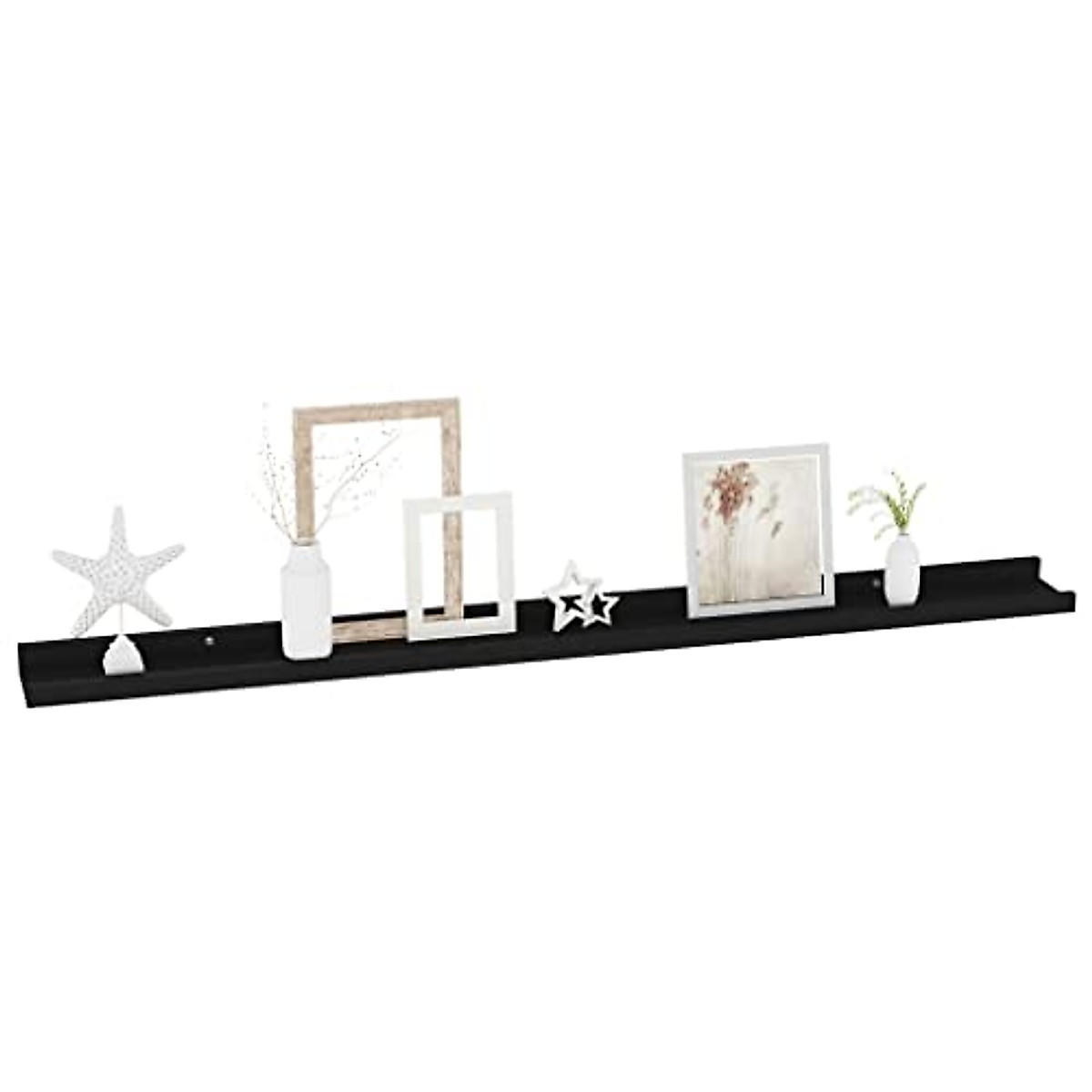 Wall Mounted Floating Shelves Wall Decor Storage Shelves Invisible Ledge Hanging Shelves Picture Frame Ledge Shelves Wall Shelves 2 pcs Black 39.4"x3.5"x1.2"
