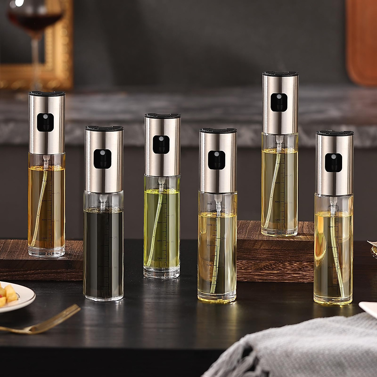 Oil Sprayer for Cooking, Olive Oil Sprayer Mister, 105ml Olive Oil Spray Bottle, Olive Oil Spray for Salad, BBQ, Kitchen Baking, Roasting