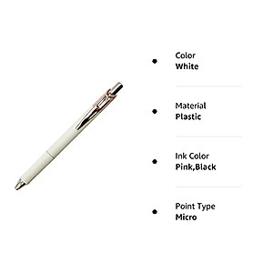 Pentel EnerGel Clena Retractable Liquid Gel Pen, Micro Fine Point 0.3mm Needle Tip, Black Ink, Classical Pink Body (BLN73LP-A)