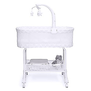 Delta Children SleepCool Rocking Bassinet with Airflow Mesh, Fresco