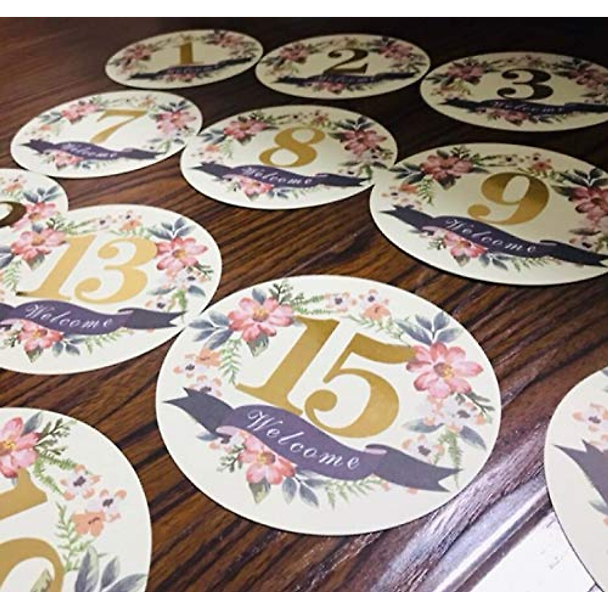StayMax 1-30 Wedding Party Number Stickers for Table Card Accessories Decorative self-adhensive Number Sticker
