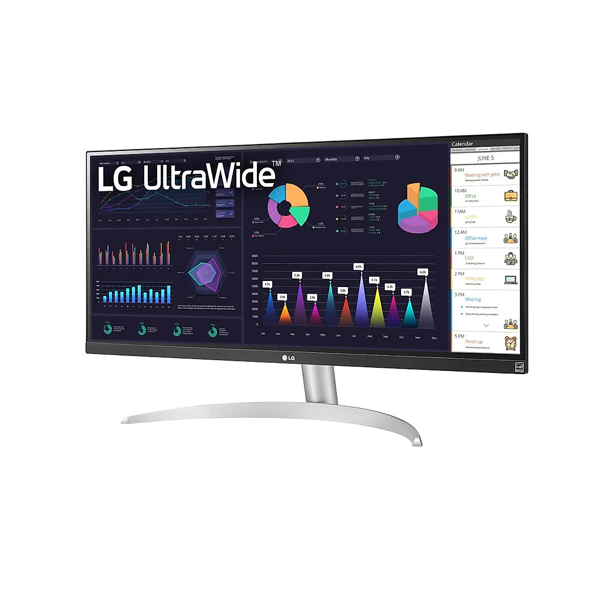 LG UltraWide FHD 29-Inch Computer Monitor 29WQ600-W, IPS with HDR 10 Compatibility, AMD FreeSync, and USB Type-C, White/Silver