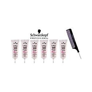 Schwarzkopf BC Bonacure Extra Shot Shine Concentrate for colored hair (with Sleek Steel Pin Tail Comb) ((6-pack) x 0.33 oz)