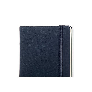 Moleskine Two-Go Textile Notebook, Hard Cover, Medium (4.5" x 7") Oriental Blue, 144 Pages
