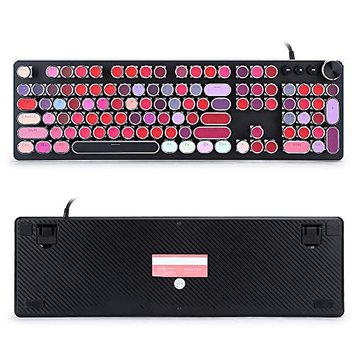 【𝐂𝐡𝐫𝐢𝐬𝐭𝐦𝐚𝐬 𝐆𝐢𝐟𝐭】 Ergonomics Wired Keyboard, Green Axis 108 Keys Cute Net Red Girl Powder USB Interface Keyboard, for Gaming PC Gamer Computer Desktop Live Streaming Girls Boys