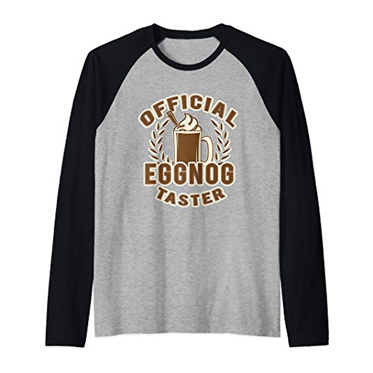 Eggnog Taster Funny Christmas Raglan Baseball Tee