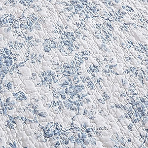 Laura Ashley Home - Daybed Set, Lightweight Bedding with Matching Shams & Pillow Cover, Home Decor for All Seasons (Walled Garden Blue, Daybed)