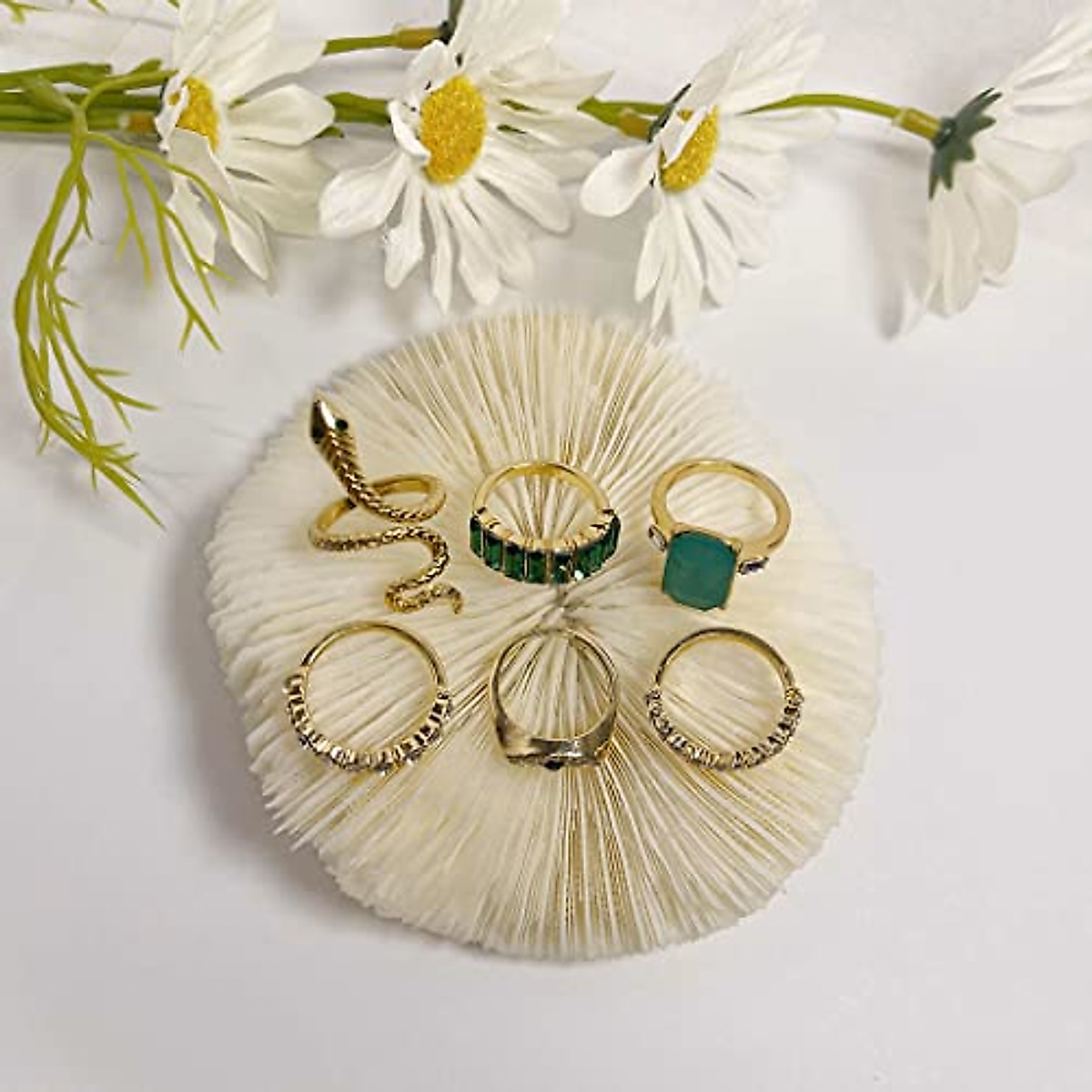 MUYYANSHOP Boho Rhinestone Knuckle Rings Gold Snake Finger Rings Set Stackable Midi Rings for Women and Girls