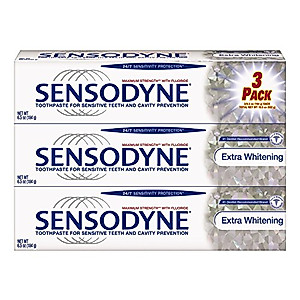 Sensodyne 24/7 Sensitivity Protection Extra Whitening Toothpaste, 6.5 Ounce Tubes (Pack of 3)