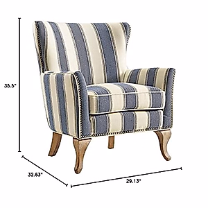 Dorel Living Reva Accent Chair, Blue