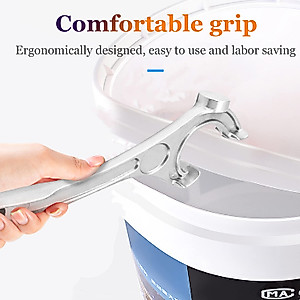 Friendship Bucket Opener Tool 5 Gallon 14 Inch Aluminum Bucket Lid Opener Paint Barrel Opener Removal Tool Metal Can Opener(14 Inches)
