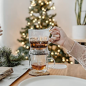 GROSCHE Aberdeen PERFECT TEA MAKER Tea pot with coaster, Tea Steeper, Easy Tea Infuser, 17.7 oz. 525 ml, EASY CLEAN Tea Steeper, BPA-Free teapot