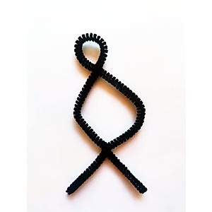 Black Pipe Cleaners 200 Pieces Chenille Stems for DIY Art Decorations Creative Craft (6 mm x 12 Inch)