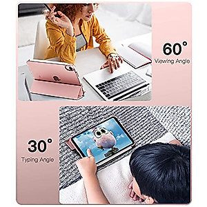 TiMOVO Case for New iPad Mini 6th Generation, iPad Mini 6 Case(8.3-inch, 2021), [Support Touch ID & Apple Pencil Charging] Slim Translucent Frosted Hard Back Cover with Auto Wake/Sleep - Rose Gold
