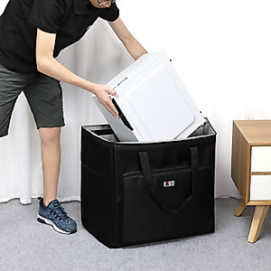 BUBM Desktop Gaming Computer Tower PC Carrying Case Travel Storage Bag for Tower Case, Monitor(Up to 27 inch), Keyboard and Mouse-Black