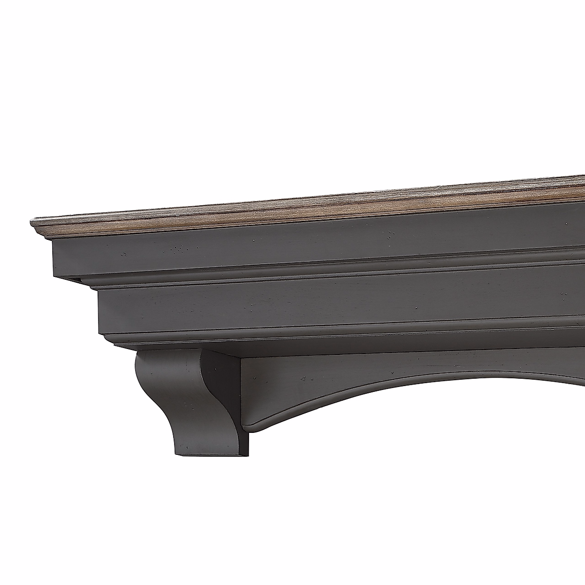 Pearl Mantels 499-72-27 Hadley Mantel Shelf, 72-Inch, Cottage Distressed